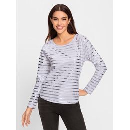Heine Shirt in wei&szlig;-silberfarben-geringelt | Gr.: 36