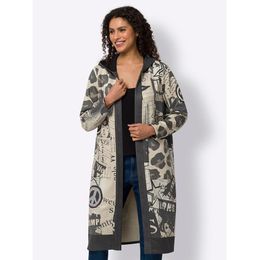 Heine Shirtjacke in sand-schwarz-bedruckt | Gr.: 38
