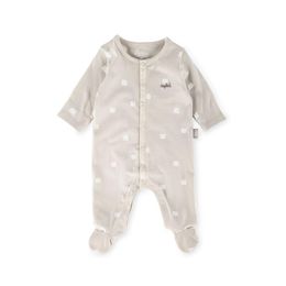 Sigikid Overall mit F&uuml;&szlig;chen und Klappb&uuml;ndchen an den &Auml;rmeln Classic Baby in beige | Gr.: 62