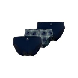 Ceceba Slip 3Er Pack Daytona in blau-mittel-Karo | Gr.: 16