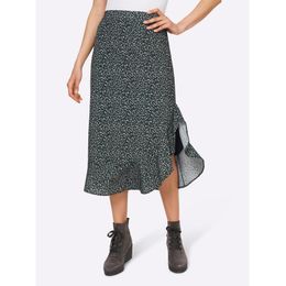 Heine Druck-Rock in moos-khaki-bedruckt | Gr.: 34