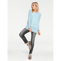 Heine Rundhals-Shirt in hellblau | Gr.: 34