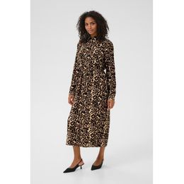 Kaffe Kleid KAhannah Loose fit in Naturel Leopard Print | Gr.: 34