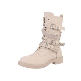 Ital-Design Stiefelette in Beige | Gr.: 36