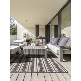 benuta Nest In- & Outdoor-Teppich River Beige/Blau 100x150 cm - Teppich f&uuml;r Balkon, Terrasse & Garten