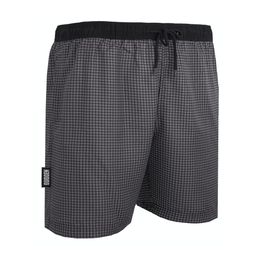 GUGGEN Mountain Badehose Kariert in Grau | Gr.: S
