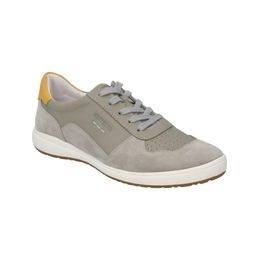 Josef Seibel Leder-Sneakers in Grau/ Gelb | Gr.: 37