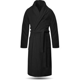 Normani Unisex Premium Bademantel Sivas in Schwarz | Gr.: XL