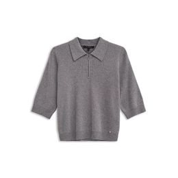 Bugatti Strick Polo Kurzarm in 250-grau | Gr.: XXL
