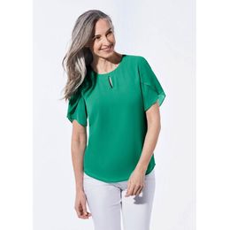 GOLDNER Bluse Bluse mit aufregender Ärmellösung in koralle | Gr.: 42