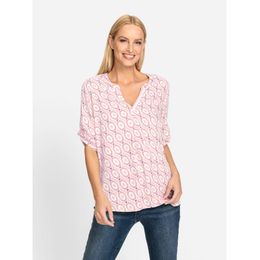 Heine Schlupf-Bluse in ecru-hellrosé-bedruckt | Gr.: 38