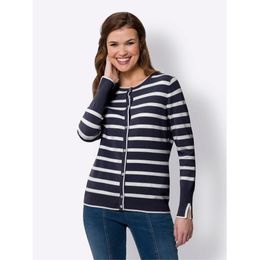 Heine Cardigan in marine-ecru-gestreift | Gr.: 46