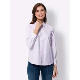 Heine Klassische Bluse in rosé-weiß-gestreift | Gr.: 34