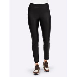 Heine Lederimitathose in schwarz | Gr.: 36