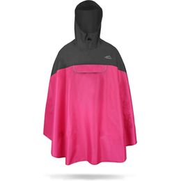 Normani Outdoor Sports Regenponcho Cherrapunji in Schwarz/Pink | Gr.: S/M