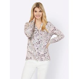 Heine Jersey-Bluse in elfenbein-altrosa-bedruckt | Gr.: 48