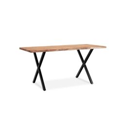 KADIMA DESIGN Schreibtisch 120x60x76 cm Massivholz / Metall Computertisch | Gr.: 140 x 80 x 76 cm