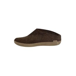 glerups Pantoffeln Naturkautschuksohle in Nature brown | Gr.: 47