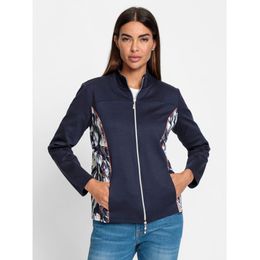 Heine Jerseyjacke in marine-wei&szlig;-bedruckt | Gr.: 34