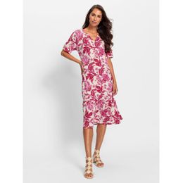 Heine Jersey-Kleid in champagner-pink-bedruckt | Gr.: 48
