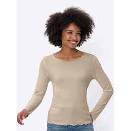 Heine Doppelpack Shirts in beige-ecru | Gr.: 36