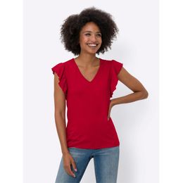 Heine V-Shirt in rot | Gr.: 36