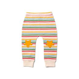 Little Green Radicals Gestreifte Jogginghose mit Kniebesatz in Bunt | Gr.: 18-24 MONATE