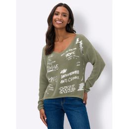 Heine Pullover in khaki | Gr.: 34