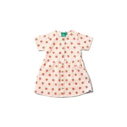 Little Green Radicals Kurzärmeliges Kleid mit Knopfleiste in Creme | Gr.: 5-6 Jahre