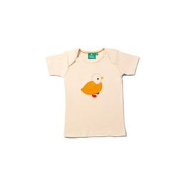 Little Green Radicals Applique Bio Kurzarm-T-Shirt in Creme | Gr.: 6-9 MONATE