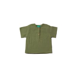 Little Green Radicals Kurz&auml;rmeliges Henley-Top in Gr&uuml;n mit lockerer Passform | Gr.: 2-3 Jahre