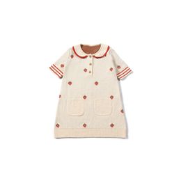 Little Green Radicals Strickkragenkleid in Creme | Gr.: 7-8 Jahre