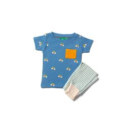 Little Green Radicals Bio-T-Shirt & Jogger-Spielset in Blau | Gr.: 9-12 MONATE