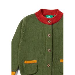 Little Green Radicals Gestrickte Strickjacke in Gr&uuml;n | Gr.: 3-4 Jahre