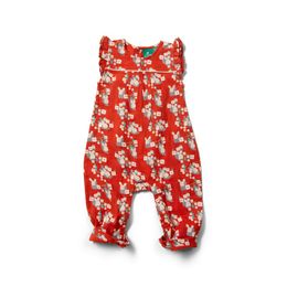 Little Green Radicals R&uuml;schen-Sommer-Romper in Rot | Gr.: 3-6 MONATE