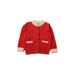 Little Green Radicals Gestrickte Strickjacke in Rot | Gr.: 2-3 Jahre