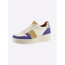 Heine Leder-Sneakers in Dunkelblau/ Hellbraun/ Wei&szlig; | Gr.: 37