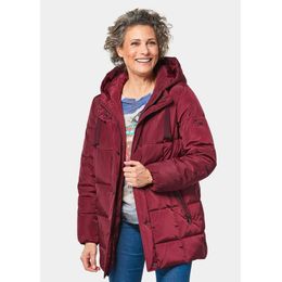 GOLDNER Kurzgr&ouml;&szlig;e: Lange Steppjacke Lange Steppjacke in purpur | Gr.: 23