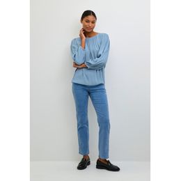 Kaffe Langarm-Bluse KAwilma Regular fit in Faded Denim | Gr.: 38