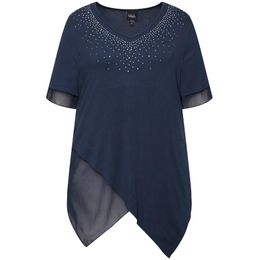 Ulla Popken Bluse in marine | Gr.: 50-52