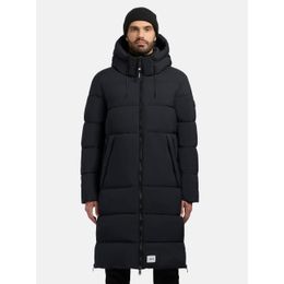 Steppmantel Khujo "Rigo Matt-YM", Herren, Gr. L52, grau, Obermaterial: 100% Polyester, Futter: 100% Nylon, Wattierung: 100% Polyester, Sportlich, gerade knielang, hoch geschlossener Ausschnitt, eng Bündchen, Mäntel, Warmer Herren Puffermantel mit Rucksack-Trägern
