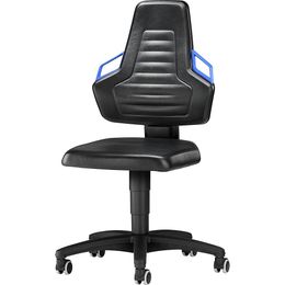 bimos Arbeitsdrehstuhl, mit Handgriff, mit Rollen, Kunstleder