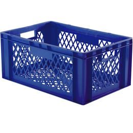 Euro-Format-Stapelbehälter, Wände und Boden durchbrochen, LxBxH 600 x 400 x 270 mm, blau, VE 5 Stk kaiserkraft