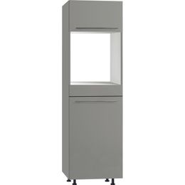 Optifit Backofen/K&uuml;hlumbauschrank &raquo;Bern&laquo; 60 cm breit, 212 cm hoch, mit h&ouml;henverstellbaren Stellf&uuml;&szlig;en basaltgrau/basaltgrau basaltgrau