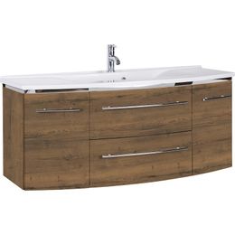 SAPHIR Waschtisch &raquo;3040&laquo;, Breite 122 cm Eiche Struktur braun + Eiche Struktur braun