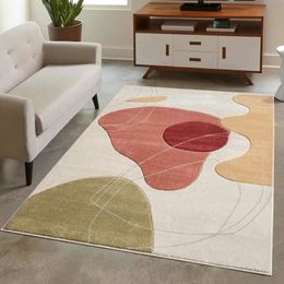 Carpet City Teppich &raquo;BONITO 7158&laquo; rechteckig 11 mm H&ouml;he L&auml;ufer, Flachflor, Hochtief-Muster/ 3D-Effekt, Geo-Muster, Wohnzimmer bunt Obermaterial:...