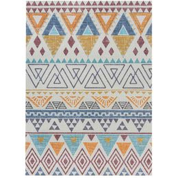 FLAIR RUGS Teppich &raquo;Lyle Aztec&laquo; rechteckig 8 mm H&ouml;he Lawson Kilim Washbarer Teppich blau Obermaterial: 100% Polyester B : 120 cm 1 Stk.