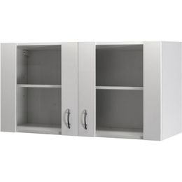 Flex-Well Glash&auml;ngeschrank &raquo;Wito&laquo; (B x H x T) 100 x 54, 8 x 32 cm, mit Stollenglast&uuml;ren Wei&szlig; / Fantasie Wei&szlig;