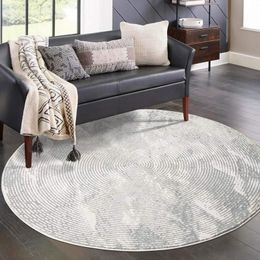 Carpet City Teppich &raquo;ANTIK481&laquo; rund 10 mm H&ouml;he Kurzflor, 3D-Optik, Klassisch-Modern f&uuml;r Wohnzimmer, Schlafzimmer Grau Obermaterial: 100% Polyester...