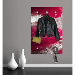 queence Garderobenleiste &raquo;Alaula&laquo; Wand Garderobe, wischtechnik, Beton Optik, clean, platzsparend rot